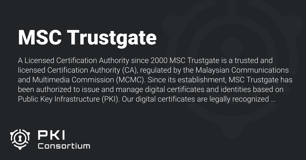 MSC Trustgate | PKI Consortium